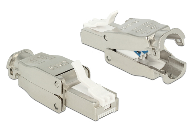 POWERTECH βύσμα δικτύου RJ45 CAB-N351, CAT 6A STP, tool-free, μεταλλικό ...